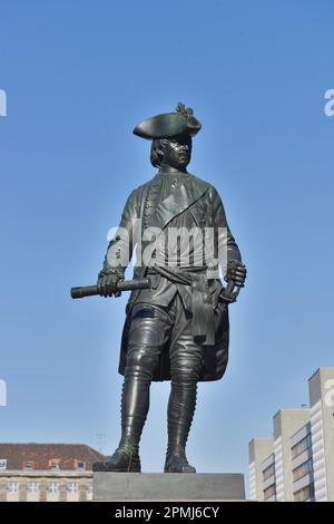 Berlin. Germany. Statue of Prince Leopold von Dessau (1676-1747), Field ...