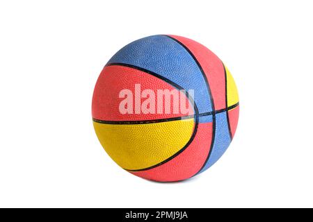 Tricolor basketball white background, isolate Stock Photo - Alamy