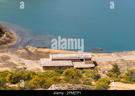 Traces of the former copper mining in Lefka, Cyprus Stock Photo - Alamy