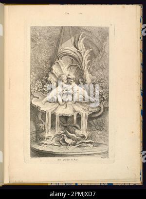 Bound Print, Rocaille Fountain Design; Designed by François Boucher ...
