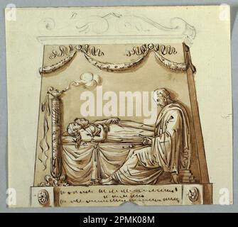 Drawing, Design for a Sepulcher Monument for a Couple, ca. 1810 Stock ...
