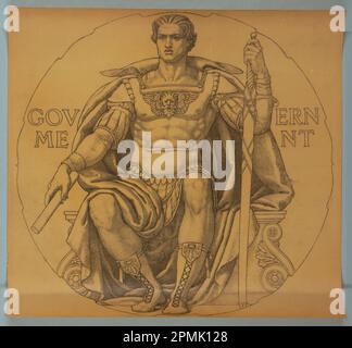 Drawing, Cartoon for Mosaic- Wisconsin State Capitol, ‘Government ...