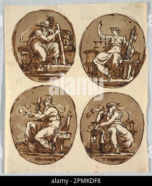 Drawing, Temperance; Designed by Felice Giani (Italian, 1758–1823 ...