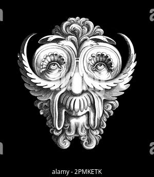 Frans Huys (engraver) after Cornelis Floris II - Mask with dishes ...