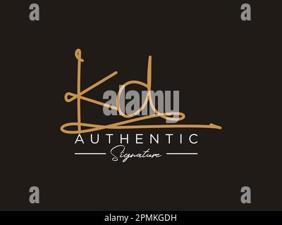 KD Handwritten Signature logo - Vector Logo Template for Beauty ...