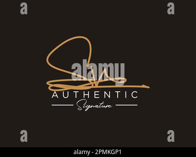 SV Signature Logo Template Vector Stock Vector Image & Art - Alamy