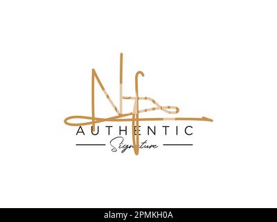 NF Signature Logo Template Vector Stock Vector Image & Art - Alamy