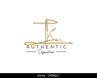 TK Signature Logo - Handwritten Vector Logo Template for TK Alphabet ...