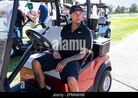 Tyga poses during Belly's First Annual Sandbird Invitational Celebrity ...