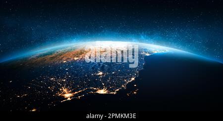 Brazil, South America. Elements of this image furnished by NASA. 3d ...