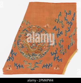 Fragment (China); silk, metallic threads Stock Photo - Alamy