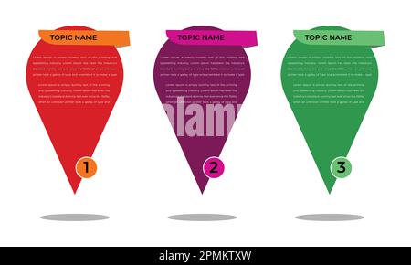 Vector flat Process infographic template element collection Stock ...