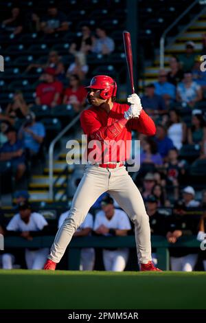 Clearwater Threshers Gabriel Rincones Jr. (45) bats during a MiLB ...
