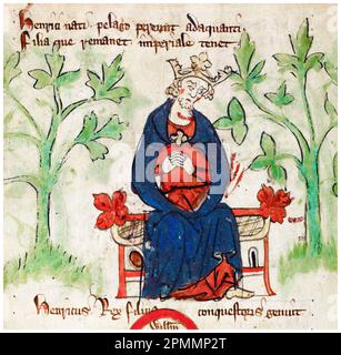 Henry I of England (circa 1068-1135), also known as Henry Beauclerc ...