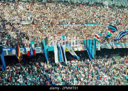 Italy ultras season 1990-91 Serie A - in the photo - inter-milan derby ...