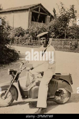 Rome, Italy may 1951: A classic portrait of a child captured in black ...