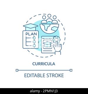 Sustainable development education turquoise concept icon Stock Vector ...