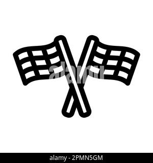 Flag Vector Thick Line Icon For Personal And Commercial Use Stock Photo ...