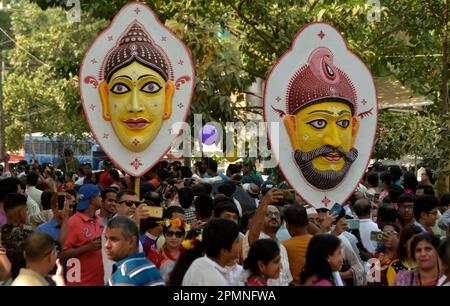 Dhaka, Bangladesh - April 14, 2023: Bangladeshi people attend Mangal ...