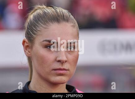 Jule Brand, #22 of Team Germany compete for the ball, tackling, duel ...