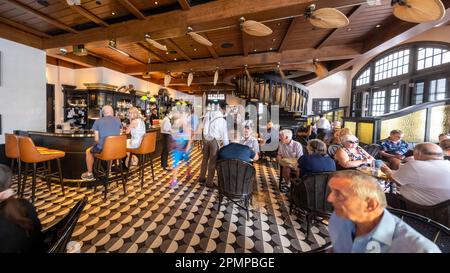 The world-famous Raffles bar in Singapore, home of the Singapore, sling ...