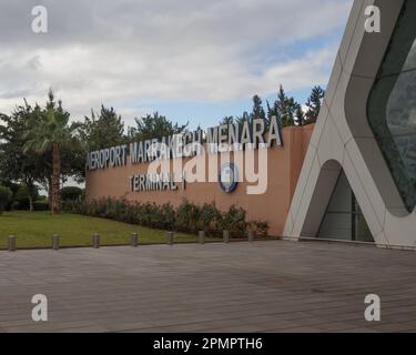 Signage at Marrakech airport, Morocco Stock Photo - Alamy