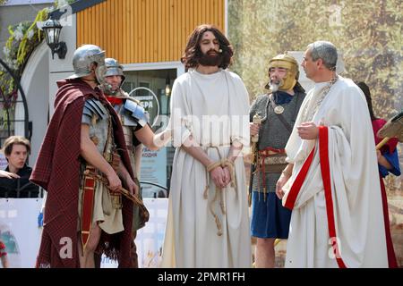 Trial of Jesus Christ by the roman governor, Pontius Pilate; King's ...