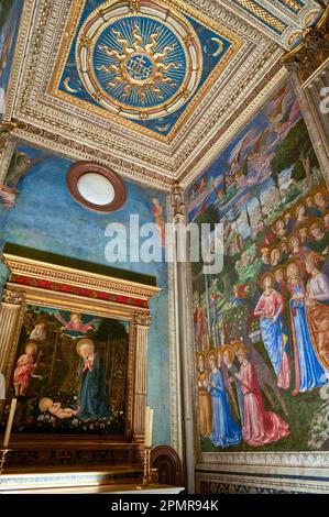 Paintings in Magi chapel in Palazzo Medici Riccardi in Florence, Italy ...