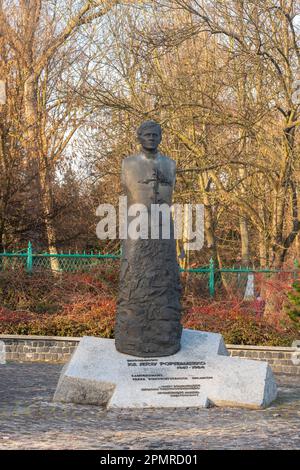 Statue of Jerzy Popieluszko, a Polish Roman Catholic priest, on the ...