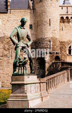 A giant sculpture of the folk art character Catrina, a symbol of the ...