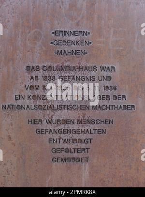 Monument, Columbia House, Columbiadamm, Kreuzberg, Berlin, Germany ...