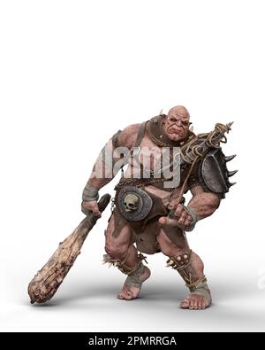 3d-illustration of an isolated fantasy illustration of a battle boar ...