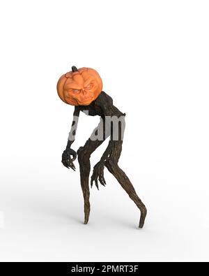 3d illustration - cartoon character Scarecrow on background with ...