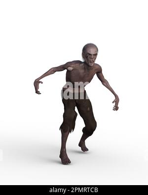 3D illustration zombie monster isolated on white background Stock Photo ...