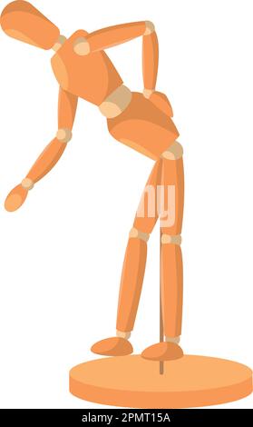 Isolated colored wooden mannequin model icon Vector Stock Vector Image ...