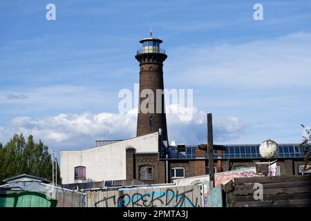 the cologne ehrenfeld helios lighthouse in springtime Stock Photo - Alamy
