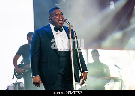 Jacob Lusk of Gabriels performs at the Coachella Music & Arts Festival ...