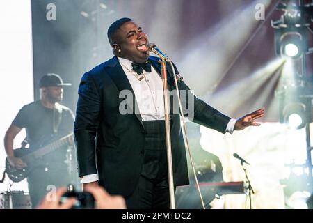 Jacob Lusk of Gabriels performs at the Coachella Music & Arts Festival ...