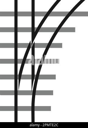 End of railway line with barrier vector illustration Stock Vector Image ...