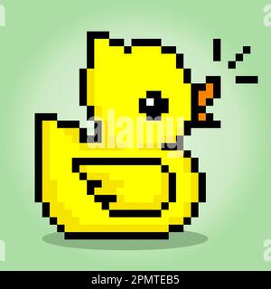 8-bit duck pixels. Animal game assets in vector illustrations Stock Vector Image & Art - Alamy