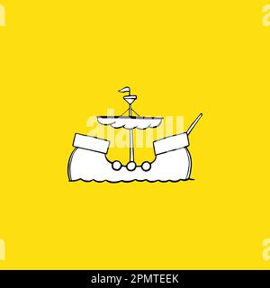 medieval merchant ship. vintage style. - vector Stock Vector Image ...