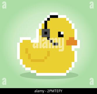 Little duck vector pixel art illustration Stock Vector Image & Art - Alamy