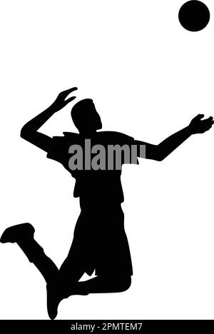 male volleyball player icon doing smash Stock Vector Image & Art - Alamy