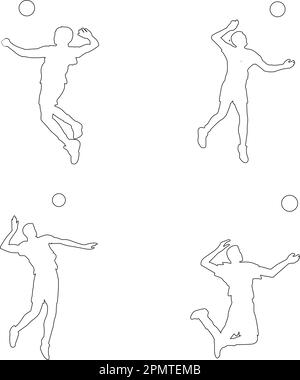 male volleyball player icon doing smash Stock Vector Image & Art - Alamy