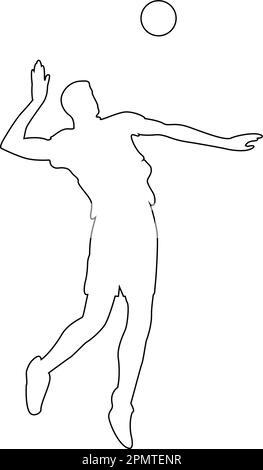 male volleyball player icon doing smash Stock Vector Image & Art - Alamy