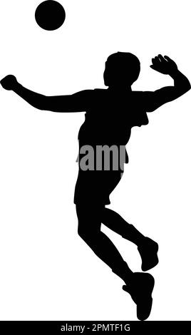 male volleyball player icon doing smash Stock Vector Image & Art - Alamy