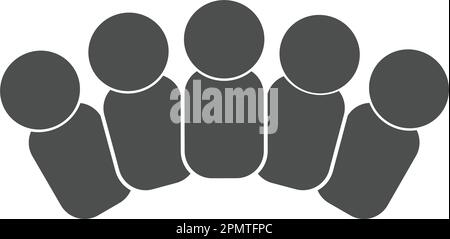 Organization Chart Silhouette with People isolated white background ...