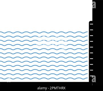 Water Depth Icon, Measure The Depth Of Shallow Waters Vector Art ...