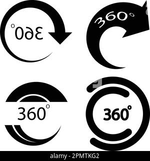 360 degree logos, vector illustration symbol design Stock Vector Image ...