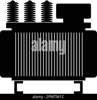 Electric power substation, sub-station with power lines and ...